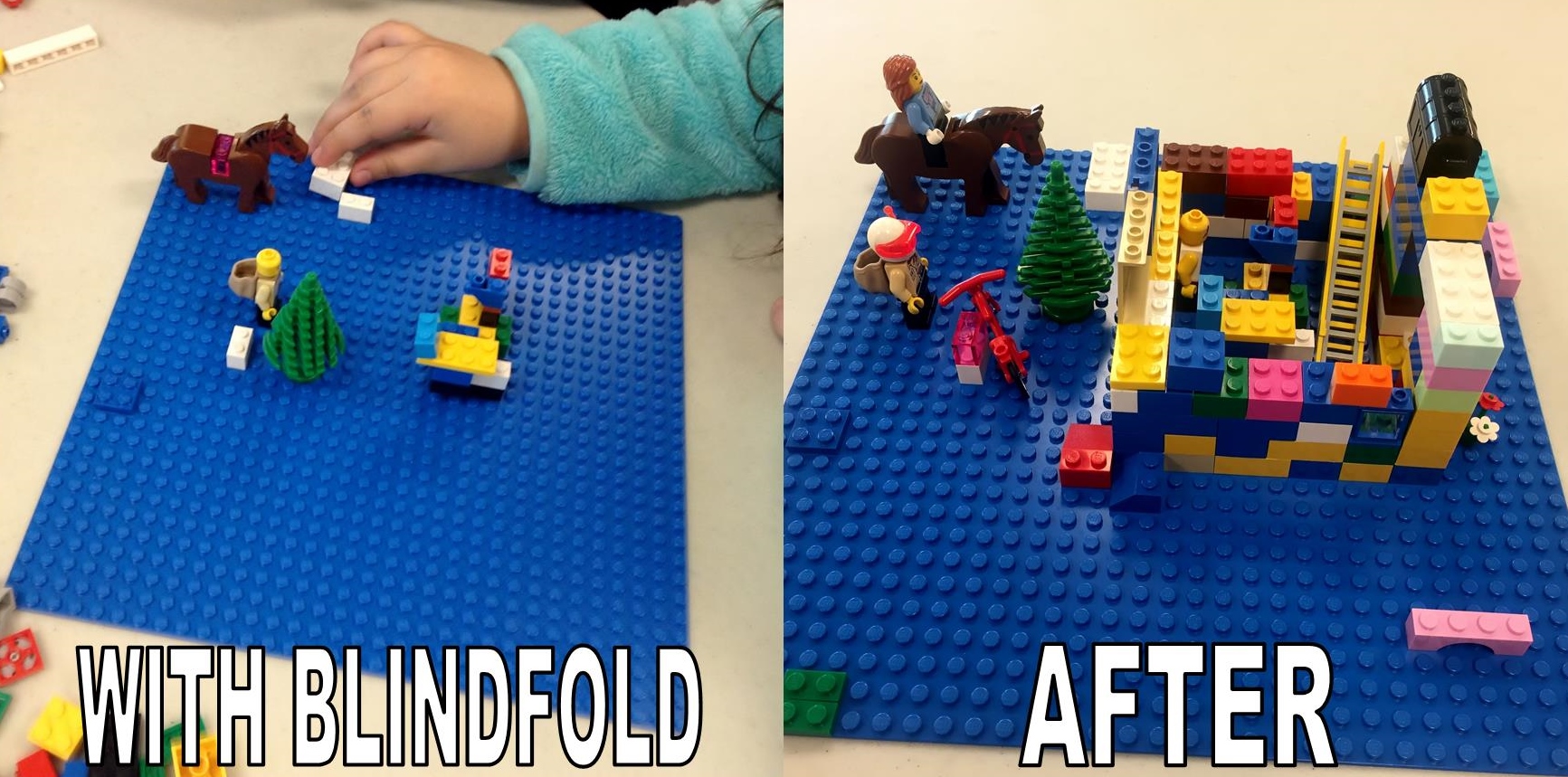 Lego Challenge–The Blindfold Challenge – The Lego Librarian