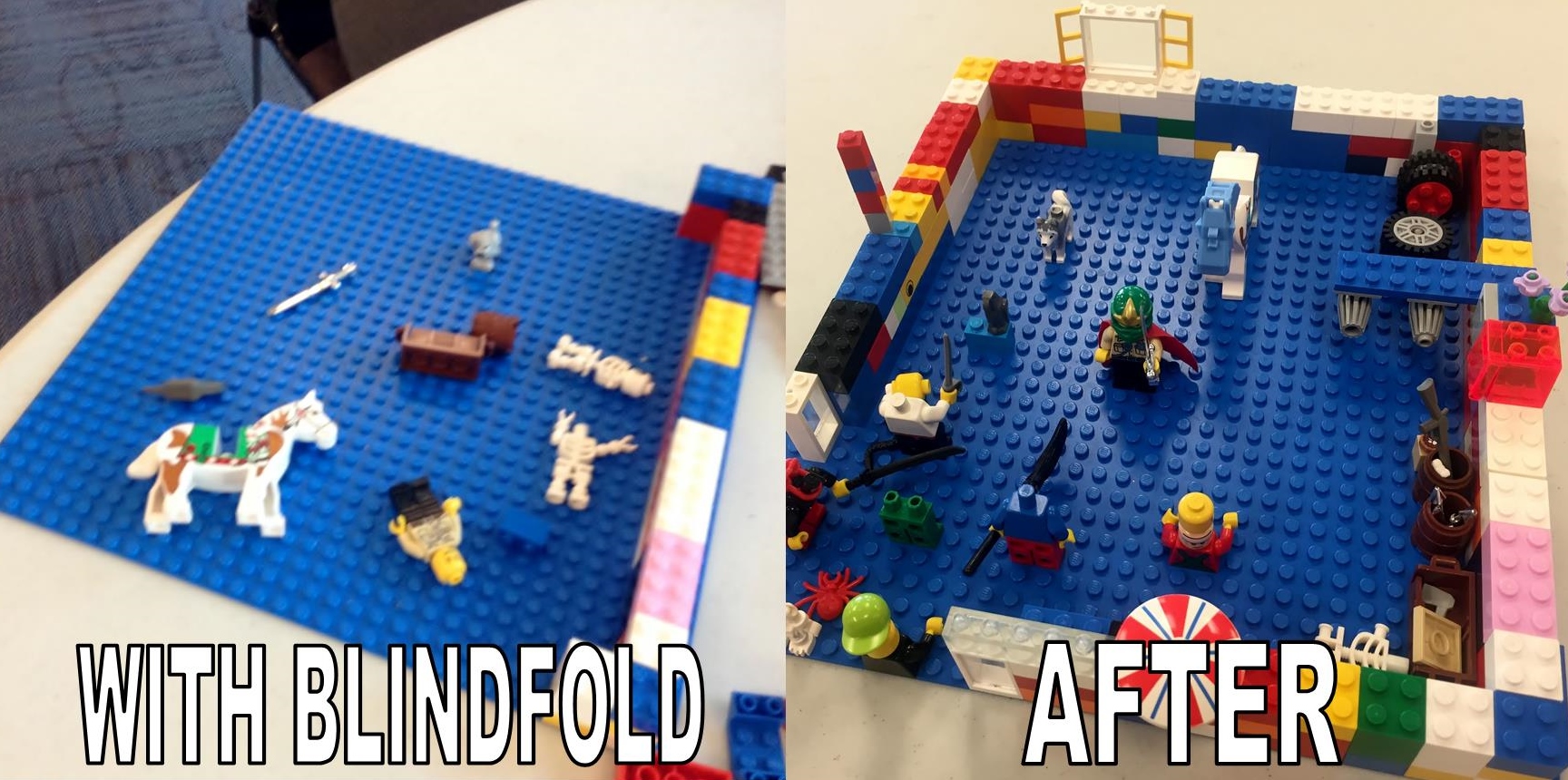 Lego Challenge–The Blindfold Challenge – The Lego Librarian