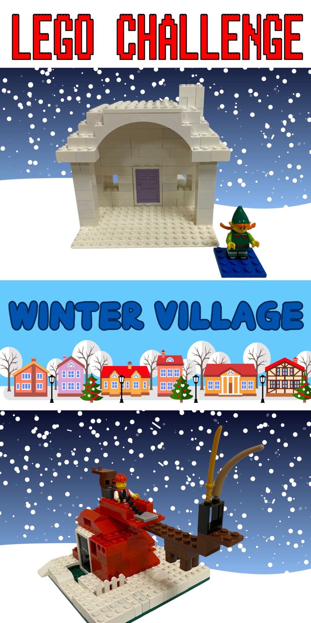 Lego Challenge–Winter Village – The Lego Librarian