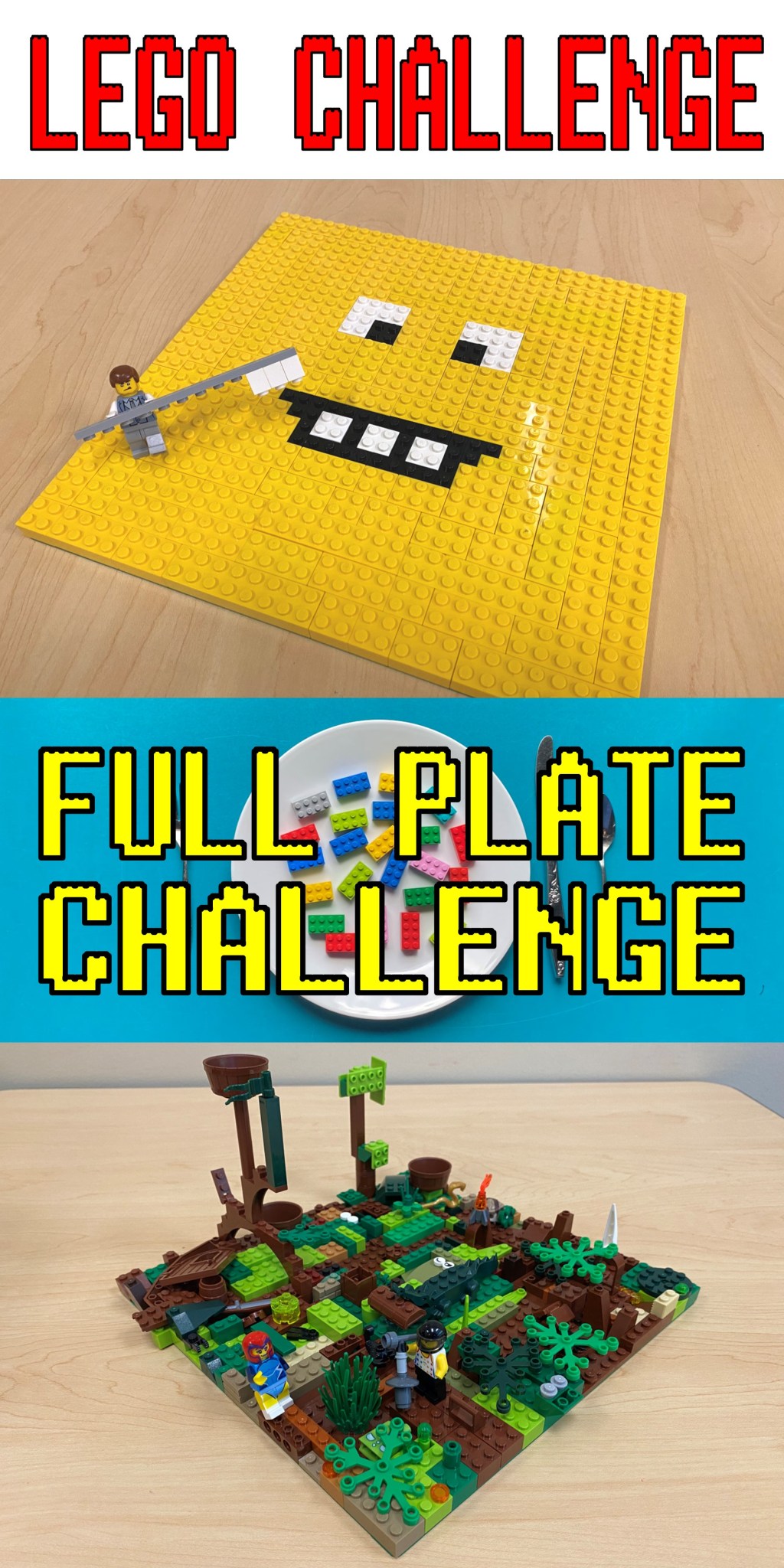 Lego Challenge–The Full Plate Challenge – The Lego Librarian